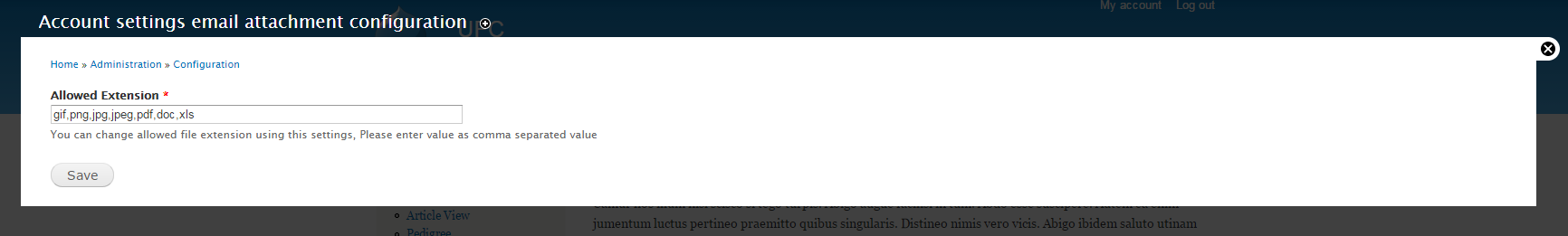 Account Settings Email Attachment | Drupal.org